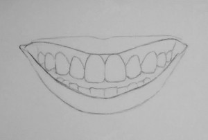 How to Draw Teeth and Lips - 7 Easy Steps | RapidFireArt