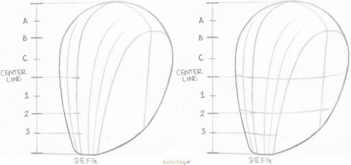 3/4 face drawing tutorial - 11 steps | RapidFireArt