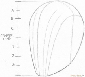 3/4 face drawing tutorial - 11 steps | RapidFireArt