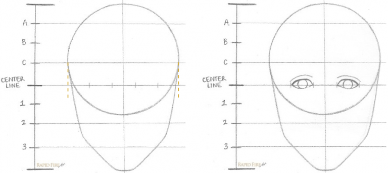 How to draw a female face in 8 steps | RapidFireArt
