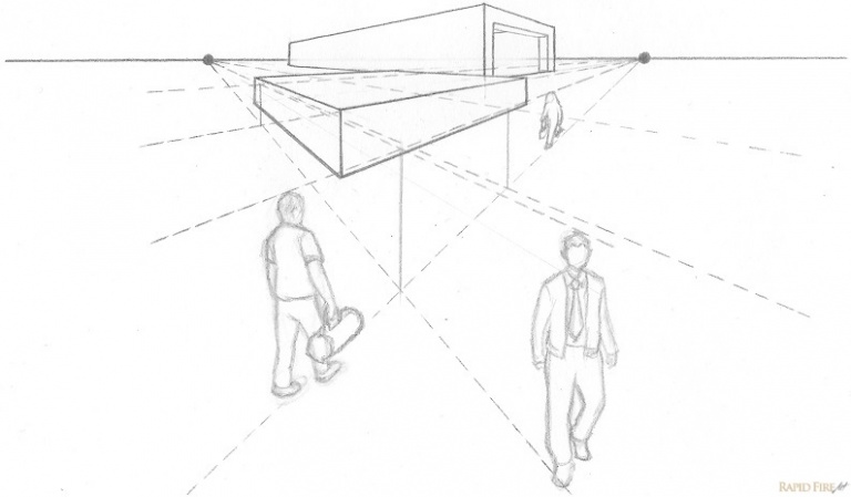Lesson 6: Introduction to One and Two Point Perspective | RapidFireArt