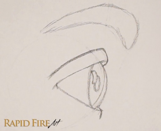 How Draw a Realistic Eye From the Side | RapidFireArt