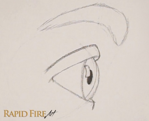 How Draw a Realistic Eye From the Side | RapidFireArt