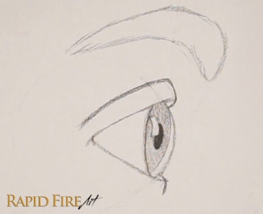 How Draw a Realistic Eye From the Side | RapidFireArt