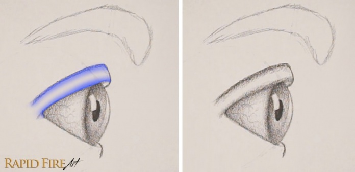 How Draw a Realistic Eye From the Side | RapidFireArt