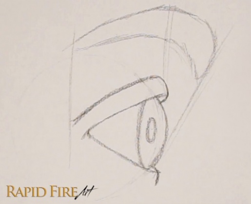 How Draw a Realistic Eye From the Side | RapidFireArt