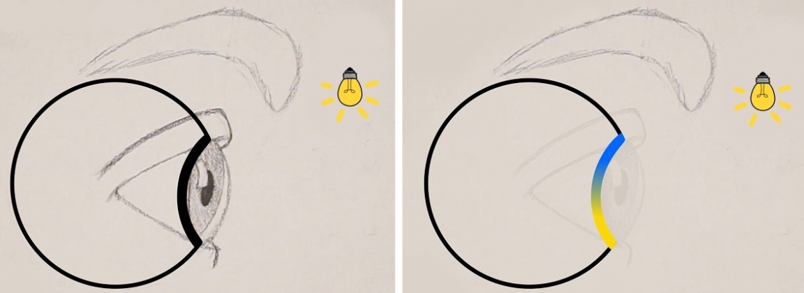 How Draw a Realistic Eye From the Side | RapidFireArt