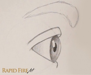 How Draw a Realistic Eye From the Side | RapidFireArt