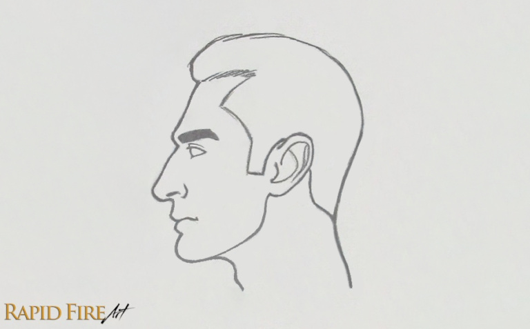 How to Draw a Face from the SIDE (Loomis Method) | RapidFireArt