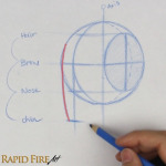 How to Draw a Face from the 3/4 VIEW (Loomis Method) | RapidFireArt
