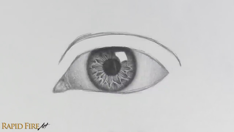 How to Draw a Hyper-Realistic Eye | RapidFireArt