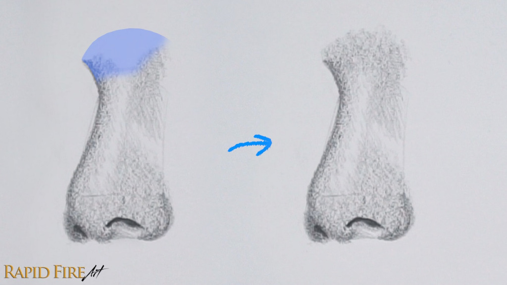 How to Draw and Shade a Nose from the 3/4 view | RapidFireArt