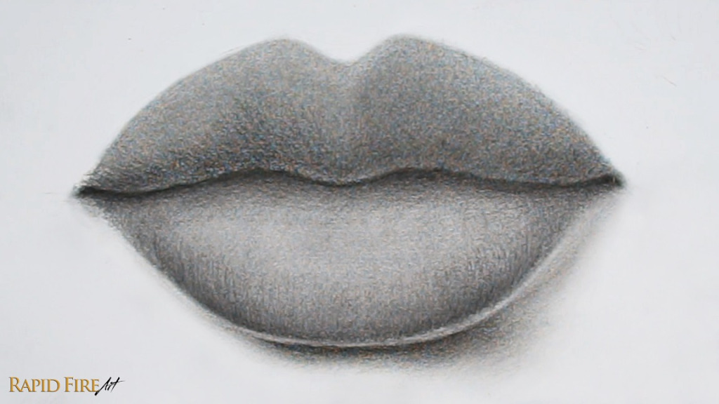 How to Draw Lips – 8 Steps | HB Pencil | RapidFireArt