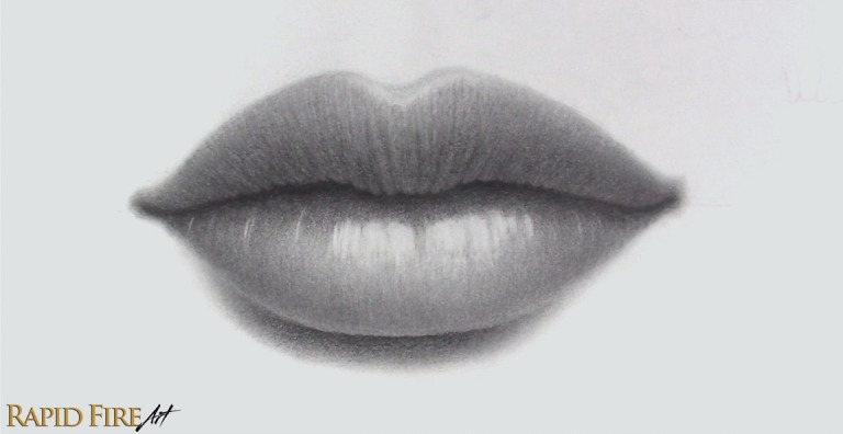 How to Draw Realistic Thin Lips in 10 Steps | RapidFireArt